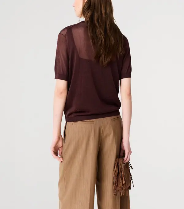 Maje Knit T-shirt And Cami Top Set