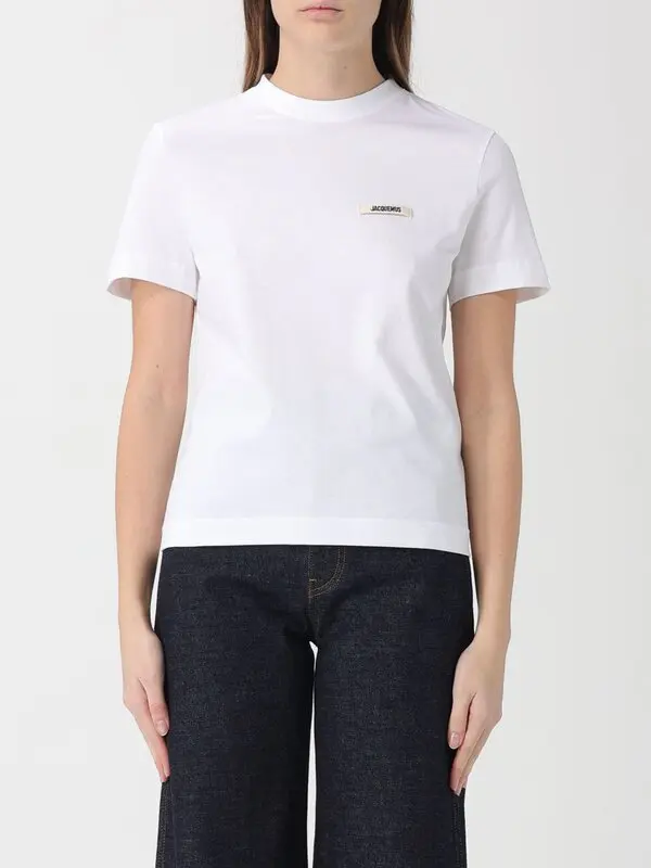 Jacquemus Short-sleeve Stretch-cotton Crewneck T-shirt With Straight Hem - White