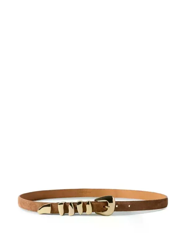 Claudie Pierlot Suede-finish Western-style Belt - Neutrals