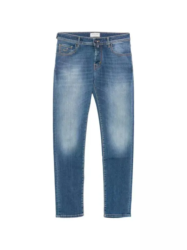 Jacob Cohen Faded-effect Logo-patch Jeans