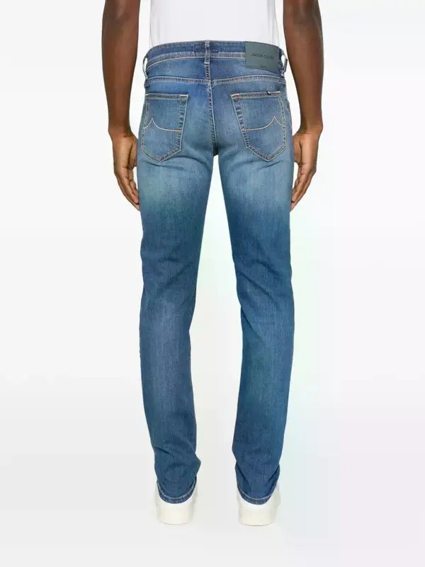 Jacob Cohen Faded-effect Logo-patch Jeans