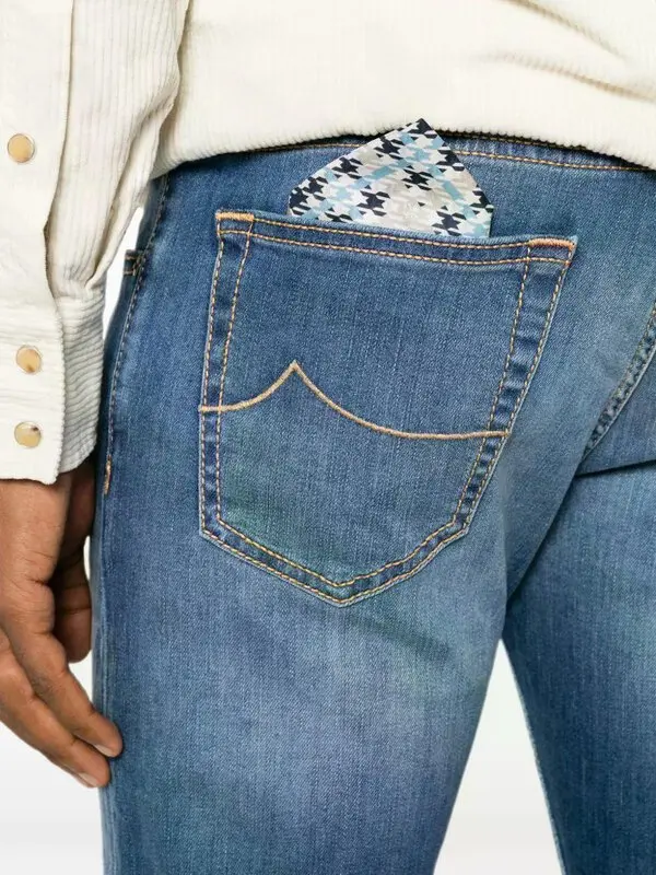 Jacob Cohen Faded-effect Logo-patch Jeans