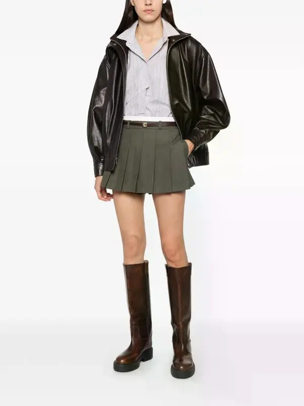 Maje Pleated Belted Shorts