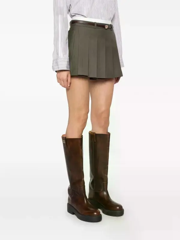 Maje Pleated Belted Shorts