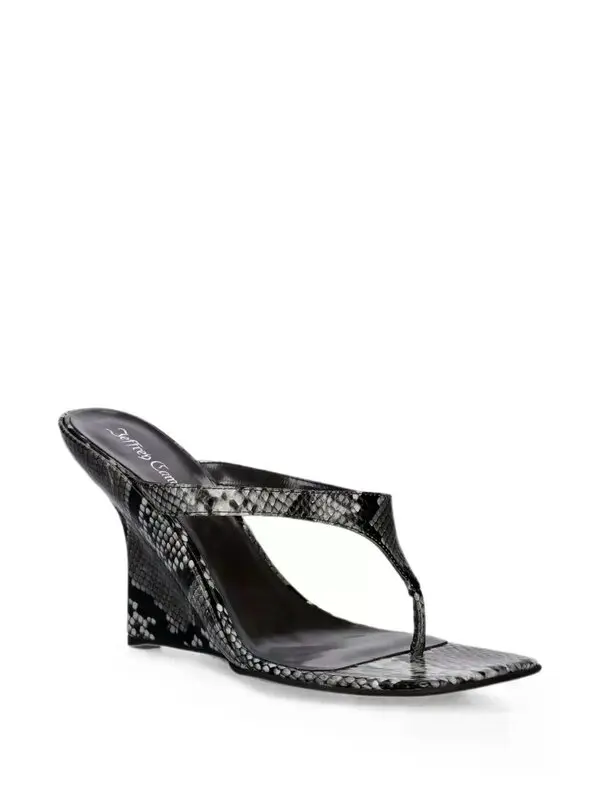 Jeffrey Campbell Romee Snakeskin-effect Wedge Sandals