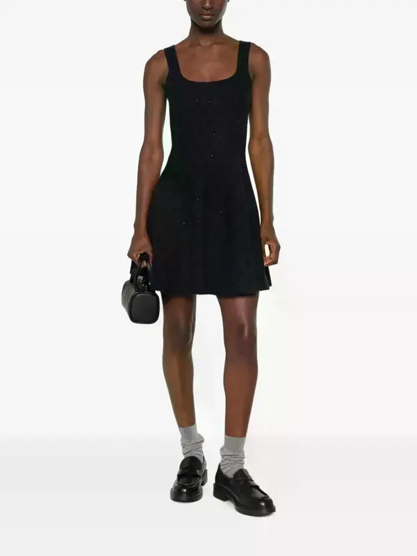 Maje Rhinestone-embellished Sleeveless Mini Dress