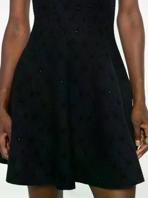 Maje Rhinestone-embellished Sleeveless Mini Dress