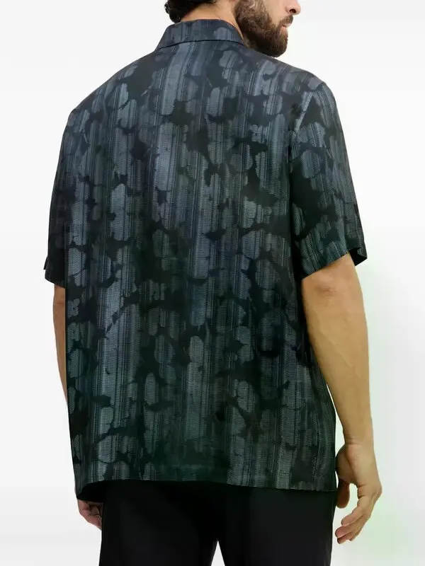 Armani Exchange Abstract-print Short-sleeve Shirt