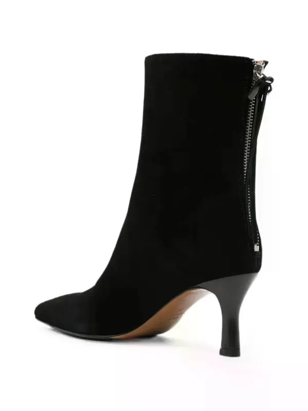 Maje Pointed-toe Rear-zip Ankle Boots