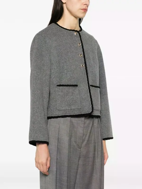 Maje Gardenia Braid-trim Single-breasted Jacket
