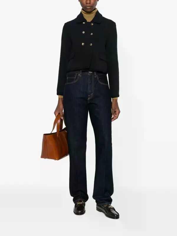 Maje Double-breasted Cropped Blazer