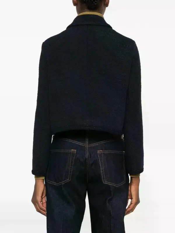 Maje Double-breasted Cropped Blazer