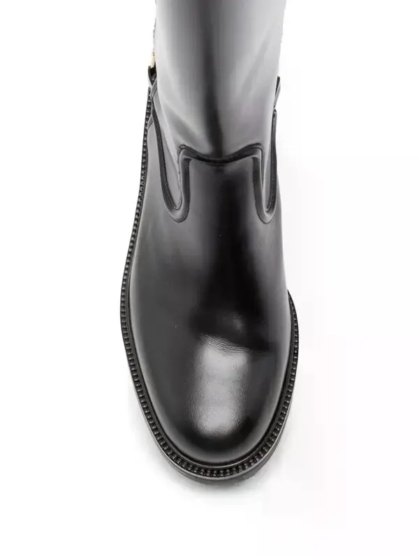 Maje Heitor Round-toe Chain-detail Boots
