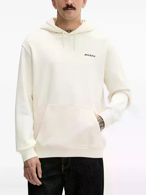 Dickies Loretto Logo-embroidered Drawstring Hoodie - Neutrals