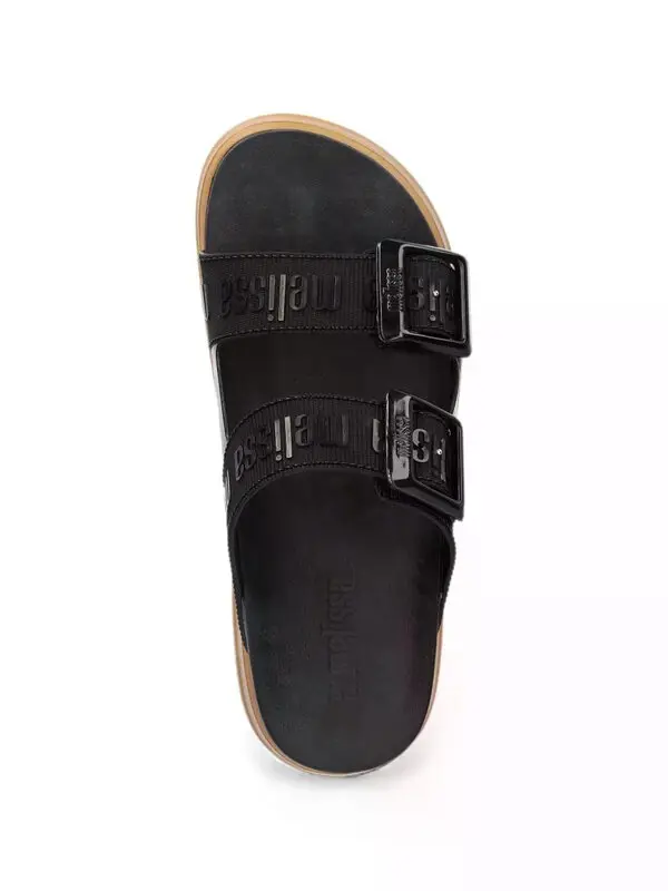 Melissa Cozy M Lover Buckle-fastening Logo-print Slides