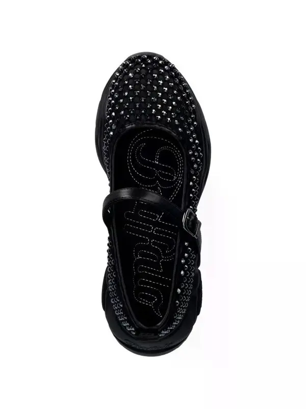 BUFFALO Binary Ballerina Glam Crystal-embellished Ballet Flats