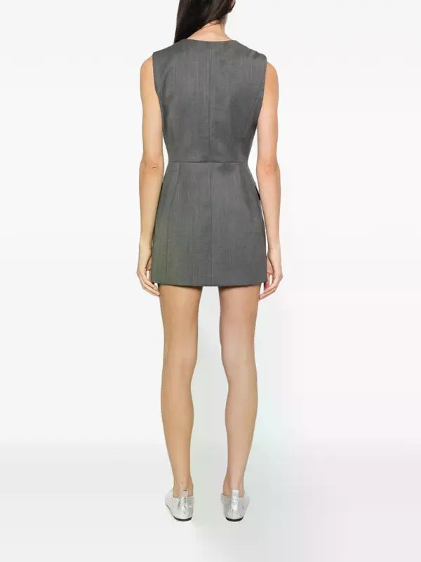Maje Embellished-button Sleeveless Playsuit