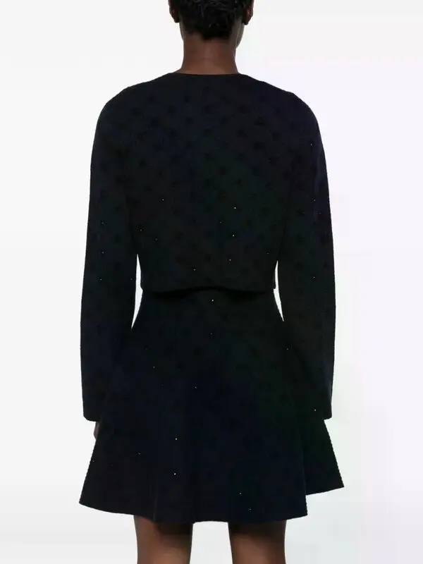 Maje Sequin-embellished Pointelle-knit Cardigan