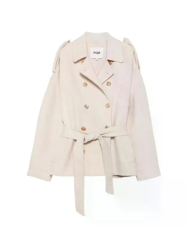 Maje Germain Double-breasted Belted Coat