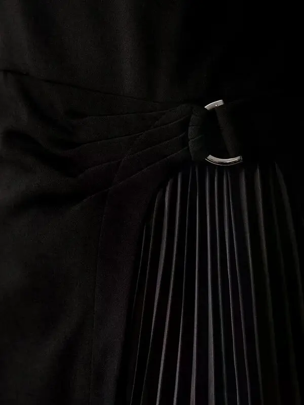 Dkny Pleated Buckle-detail Mini Dress