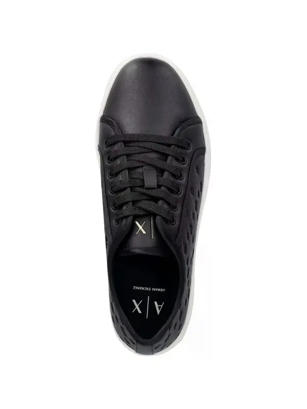 Armani Exchange Logo Debossed Platform Sneakers