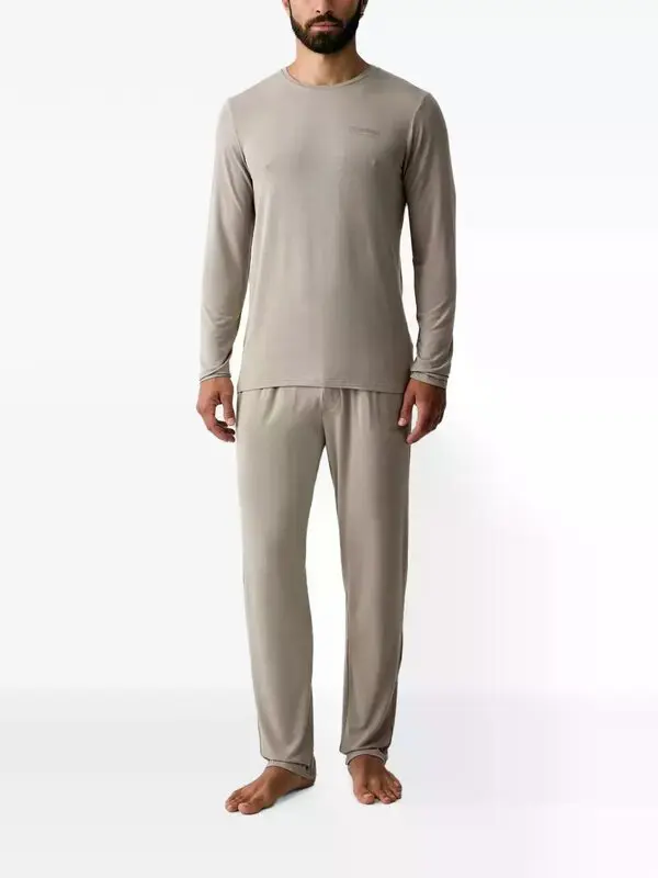 CR7 CRISTIANO RONALDO Logo-print Long-sleeve Pajamas