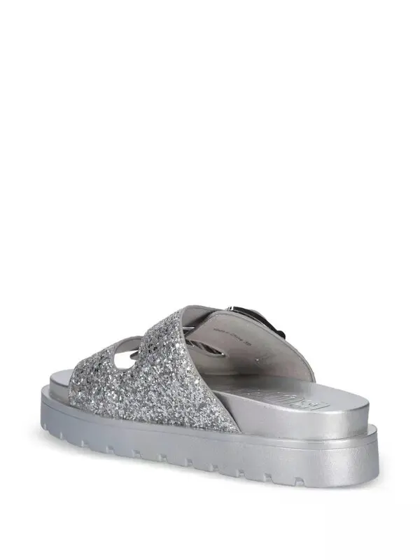 BUFFALO Raya Ari Glam Glitter-effect Flat Sandals