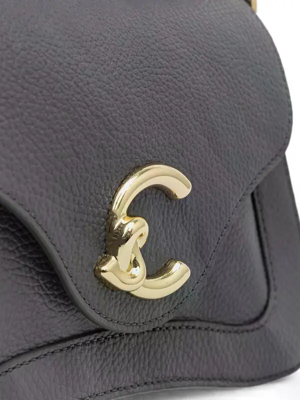 COCCINELLE Small C-me Logo-plaque Pebbled-leather Tote Bag