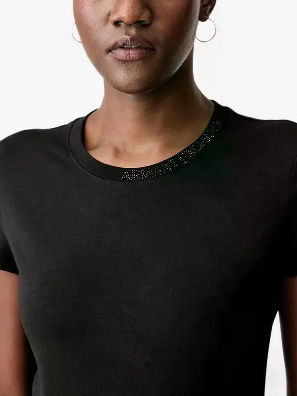 Armani Exchange Rhinestone-logo T-shirt
