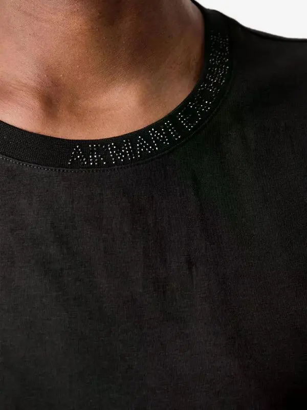 Armani Exchange Rhinestone-logo T-shirt