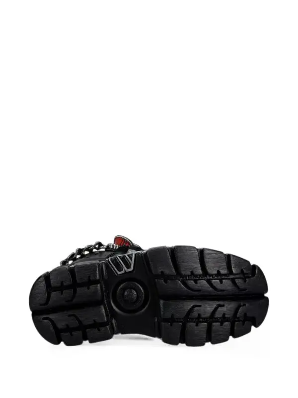 NEW ROCK Metallic Platform Chain-link Boots