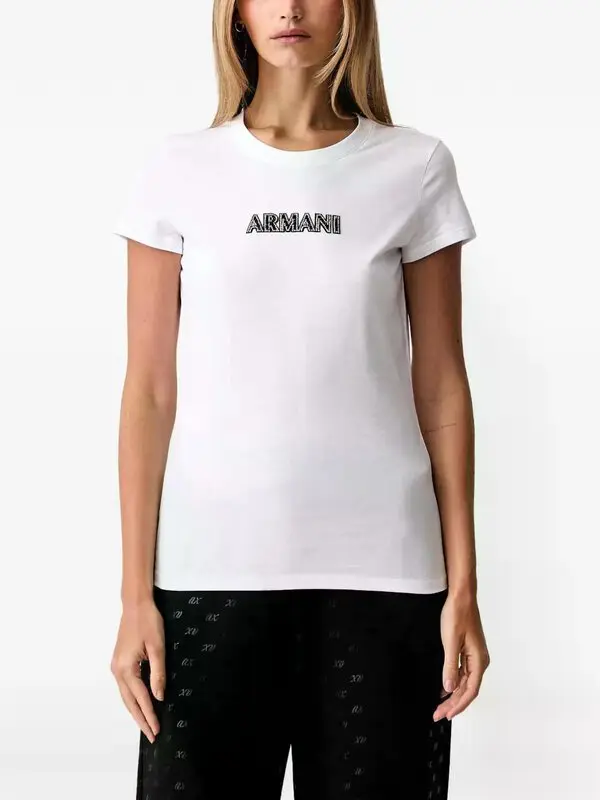 Armani Exchange Logo-embellished T-shirt - White