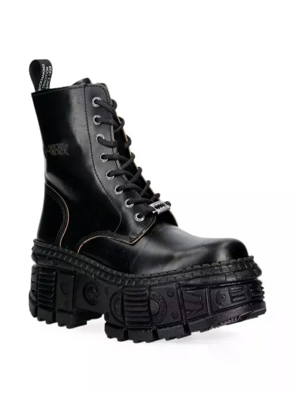 NEW ROCK Platform Lace-up Boots
