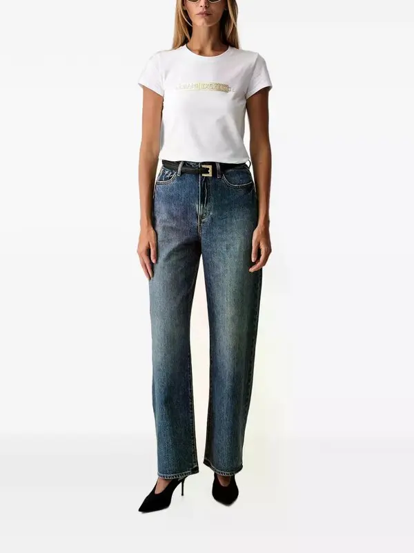 Armani Exchange Faded Straight-leg Jeans