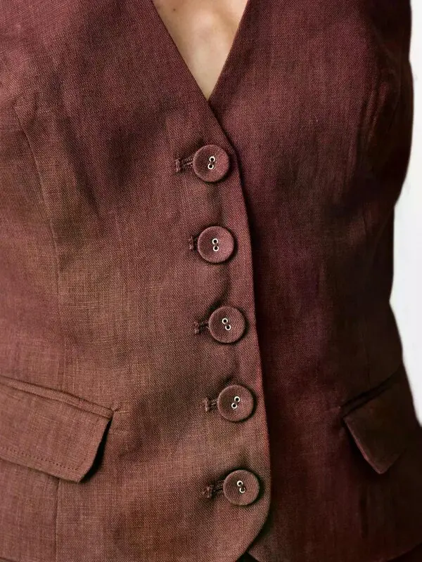 Bardot Domenica Halterneck Button-up Top