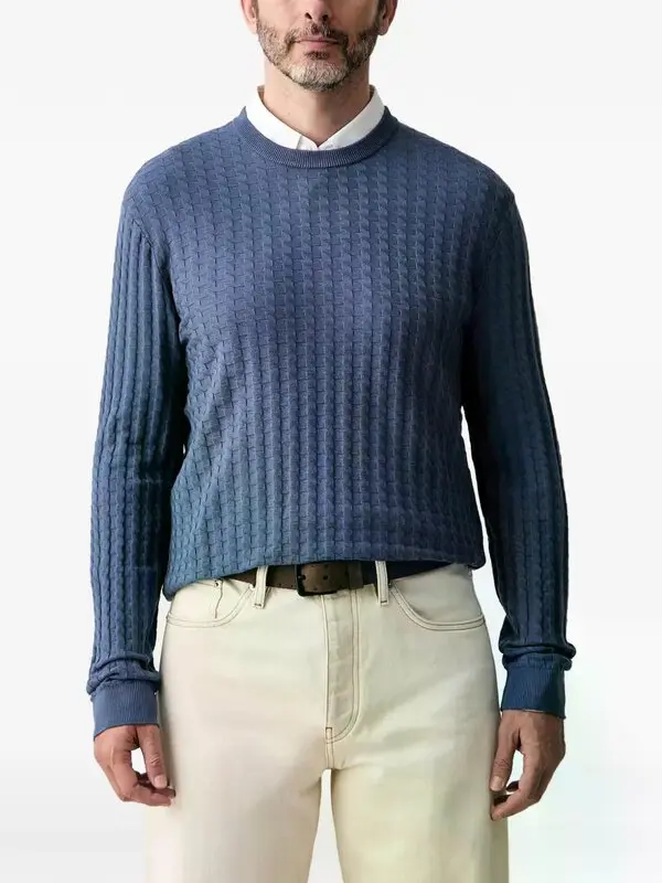 Armani Exchange Basket-weave Crew-neck Sweater