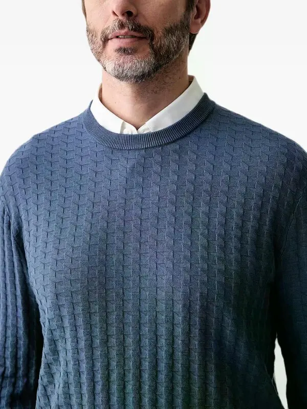 Armani Exchange Basket-weave Crew-neck Sweater