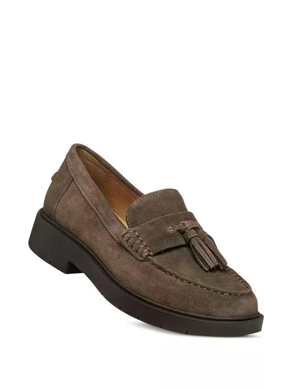 Geox Spherica Tassel-detail Suede Loafers
