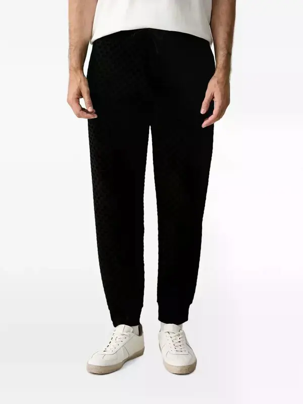 Armani Exchange Monogram-pattern Drawstring Track Pants