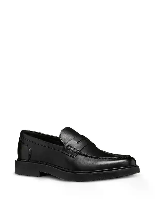 Geox Leather Penny-slot Loafers