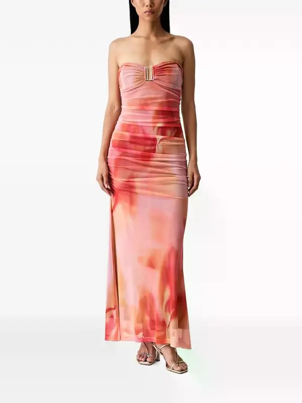 Bardot Stephanie Ruched Floral-print Maxi Dress