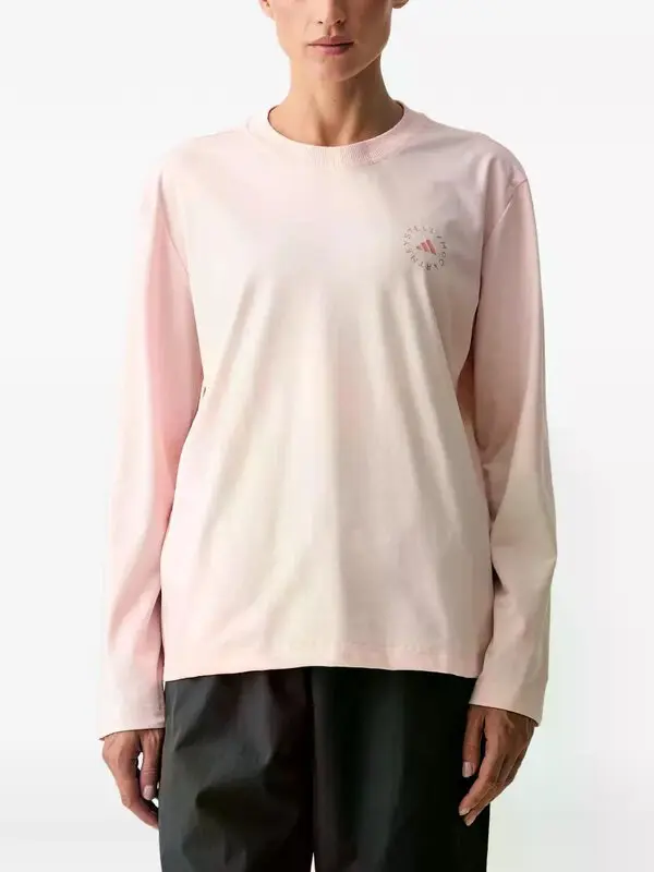 Adidas By Stella McCartney Logo-print Long-sleeve T-shirt - Pink