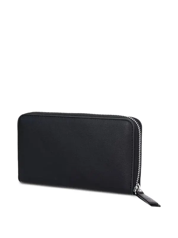 Armani Exchange Logo-print Zip-around Wallet - Black