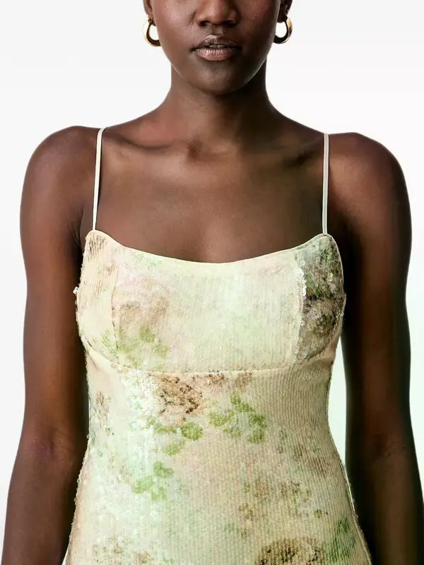 Bardot Adoni Floral-print Sequin-embellished Midi Dress - Neutrals