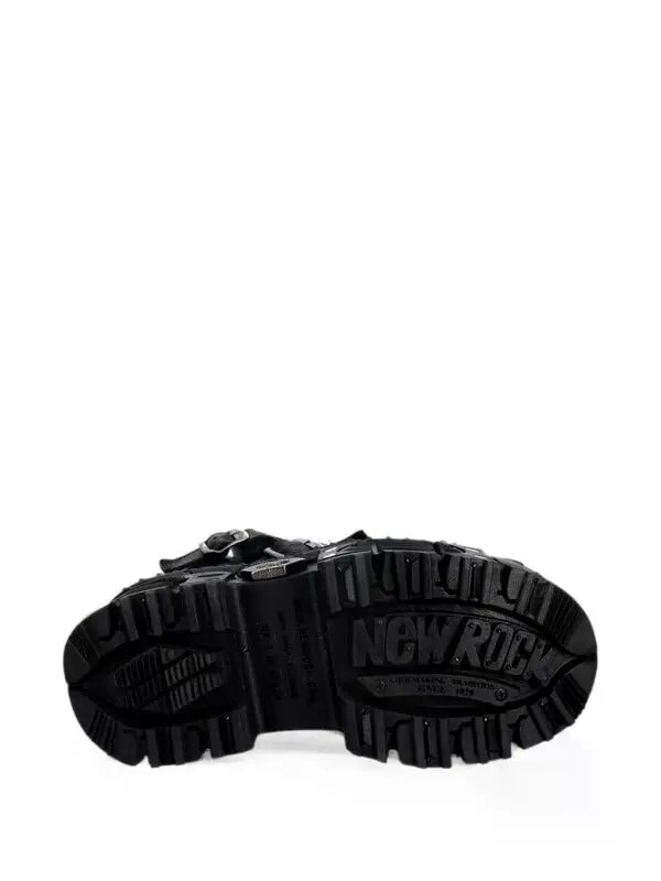 NEW ROCK Metallic Buckle-fastening Platform Boots