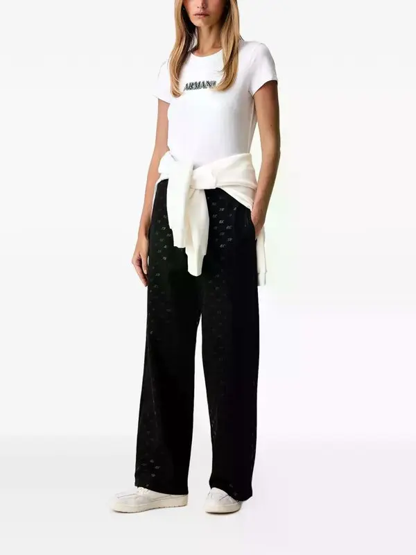 Armani Exchange Monogram-pattern Trousers