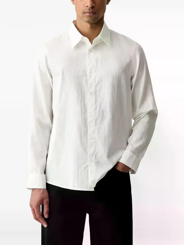 Armani Exchange Logo-jacquard Long-sleeved Shirt