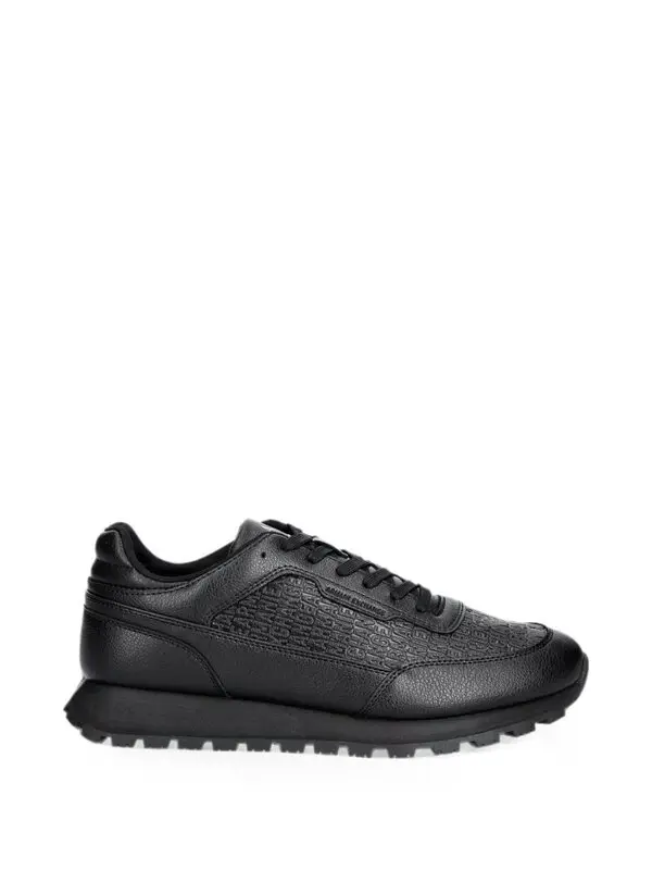 Armani Exchange Logo-embossed Pebbled-effect Sneakers