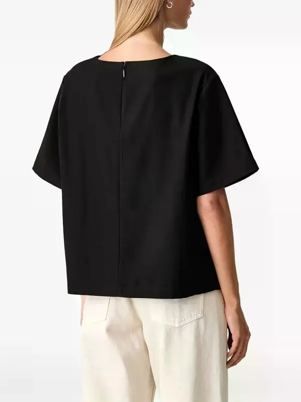 Armani Exchange Logo-embroidered Zip-fastening Top