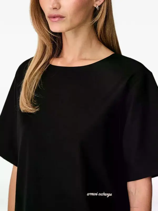 Armani Exchange Logo-embroidered Zip-fastening Top